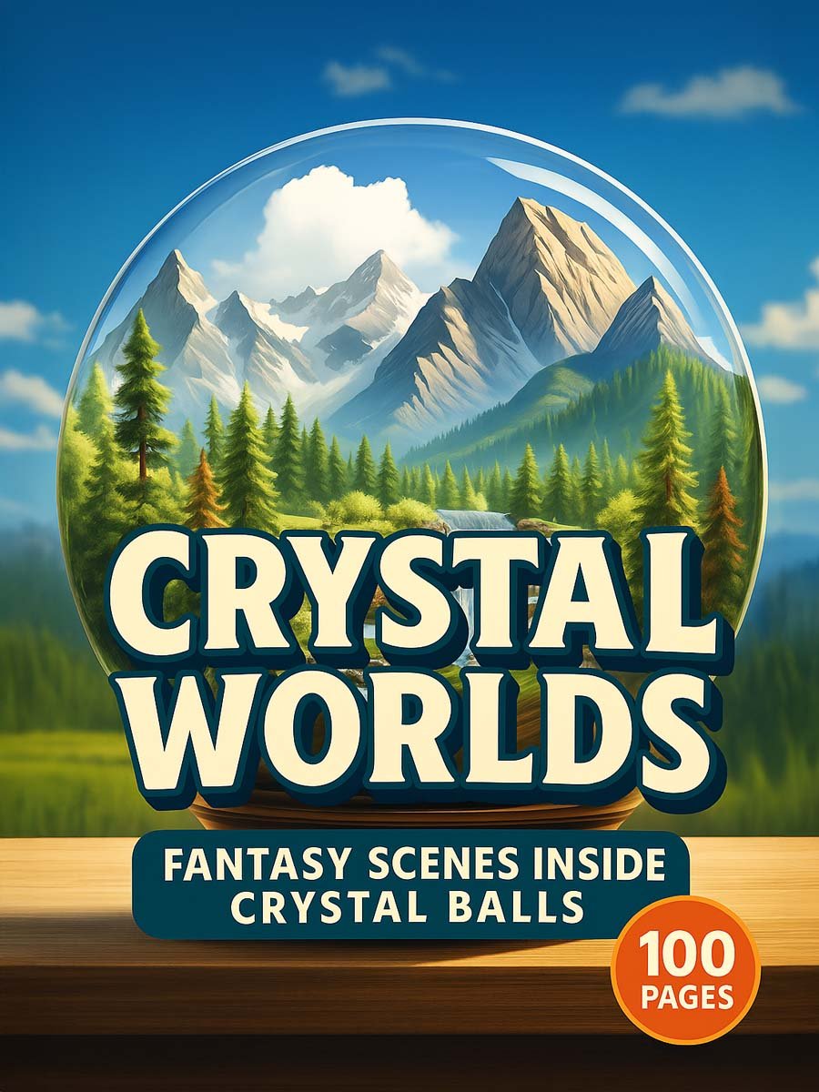 Crystal Worlds – 100 Fantasy Scenes Inside Crystal Balls - Matilda Gomes